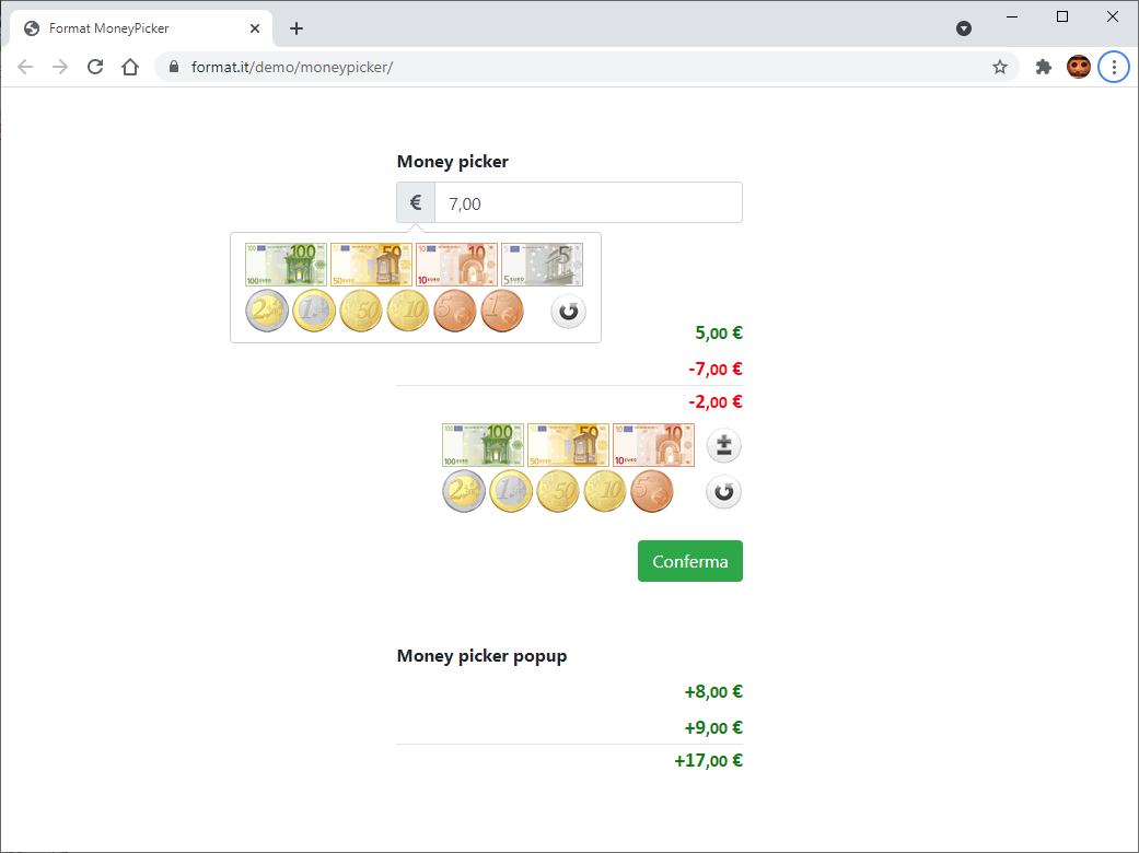GitHub - ITformat/MoneyPicker: Money picker, jquery plugin work with ...